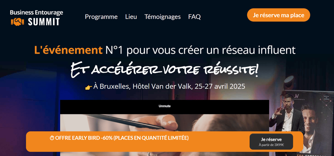 Business Entourage Summit 3 jours live